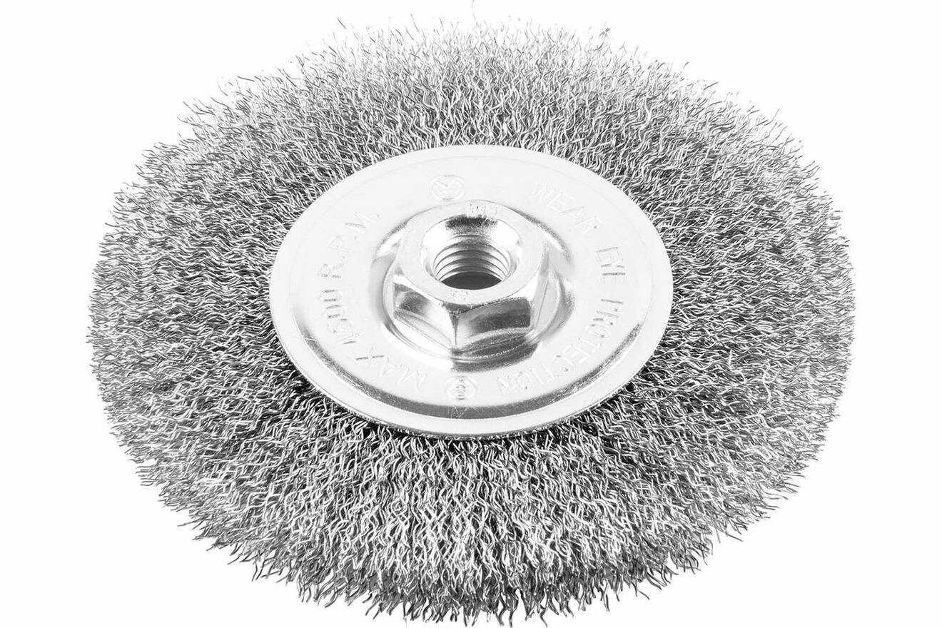Кордщетка MONOGRAM арт. 107-134, сталь, плоская, для УШМ, 125 мм