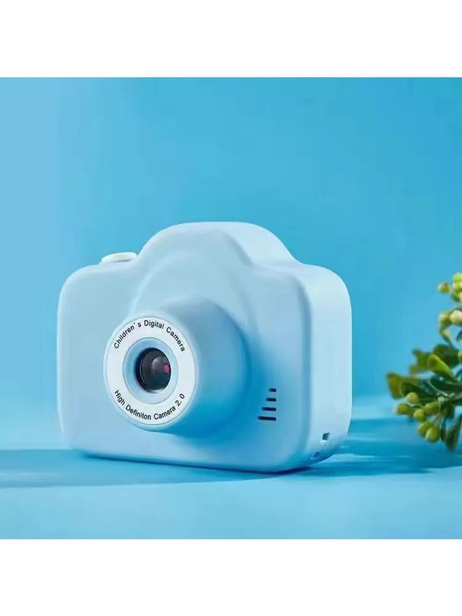 Цифровая камера (HD, двойная, 4000W, синяя, 32 ГБ)