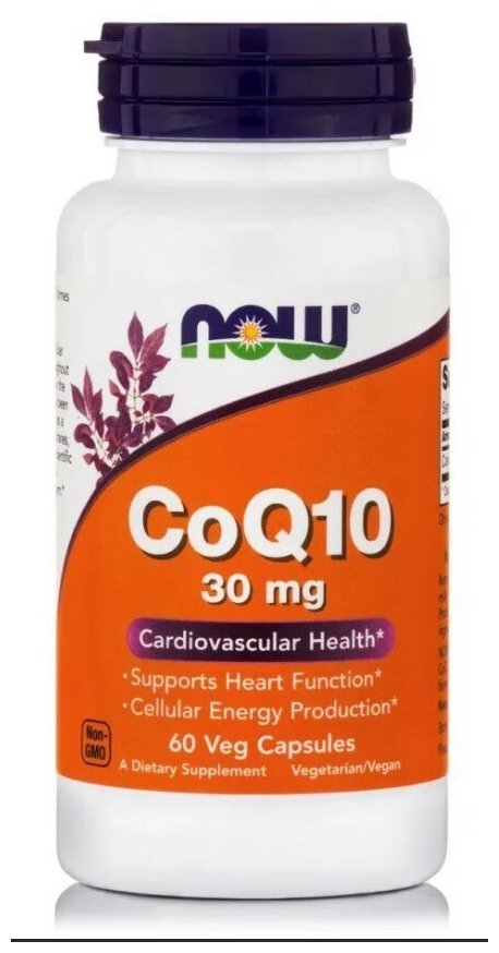 NOW CoQ10 30 мг, 60 капс.