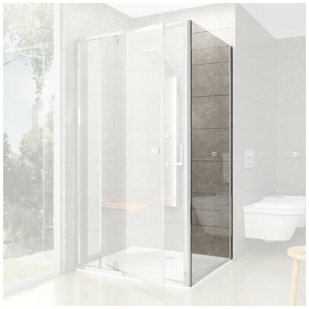 Душевая стенка Ravak Pivot PPS-90 90G70C00Z1 профиль хром, стекло прозрачное