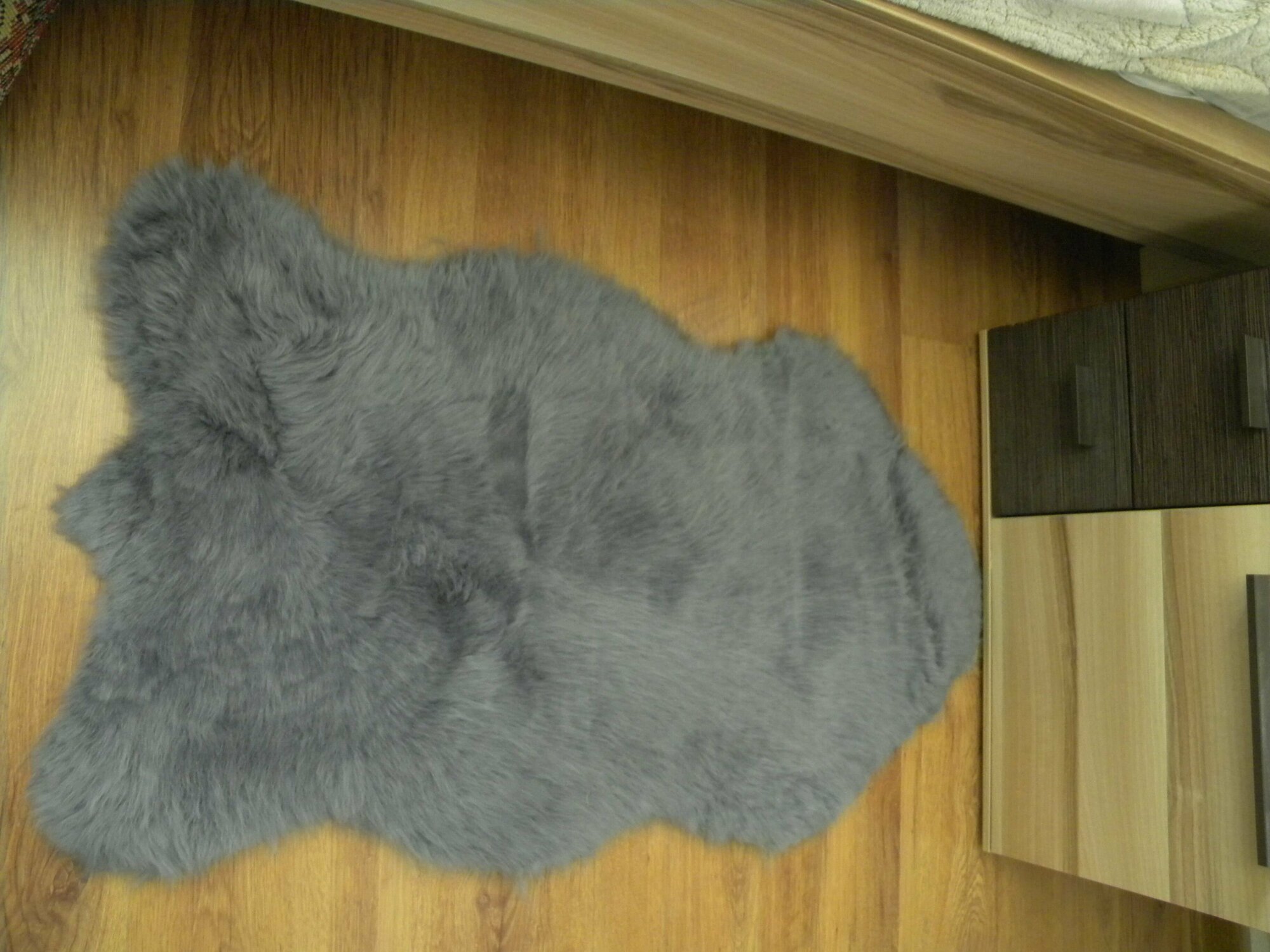 Декоративный коврик "MAGIC SHEEP" из натуральной овчины дымчатой синий mini