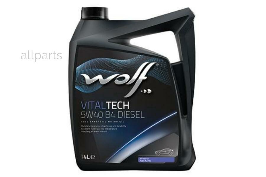 WOLF OIL 8334009 Масло моторное VITALTECH 5W40 B4 DIESEL 4L