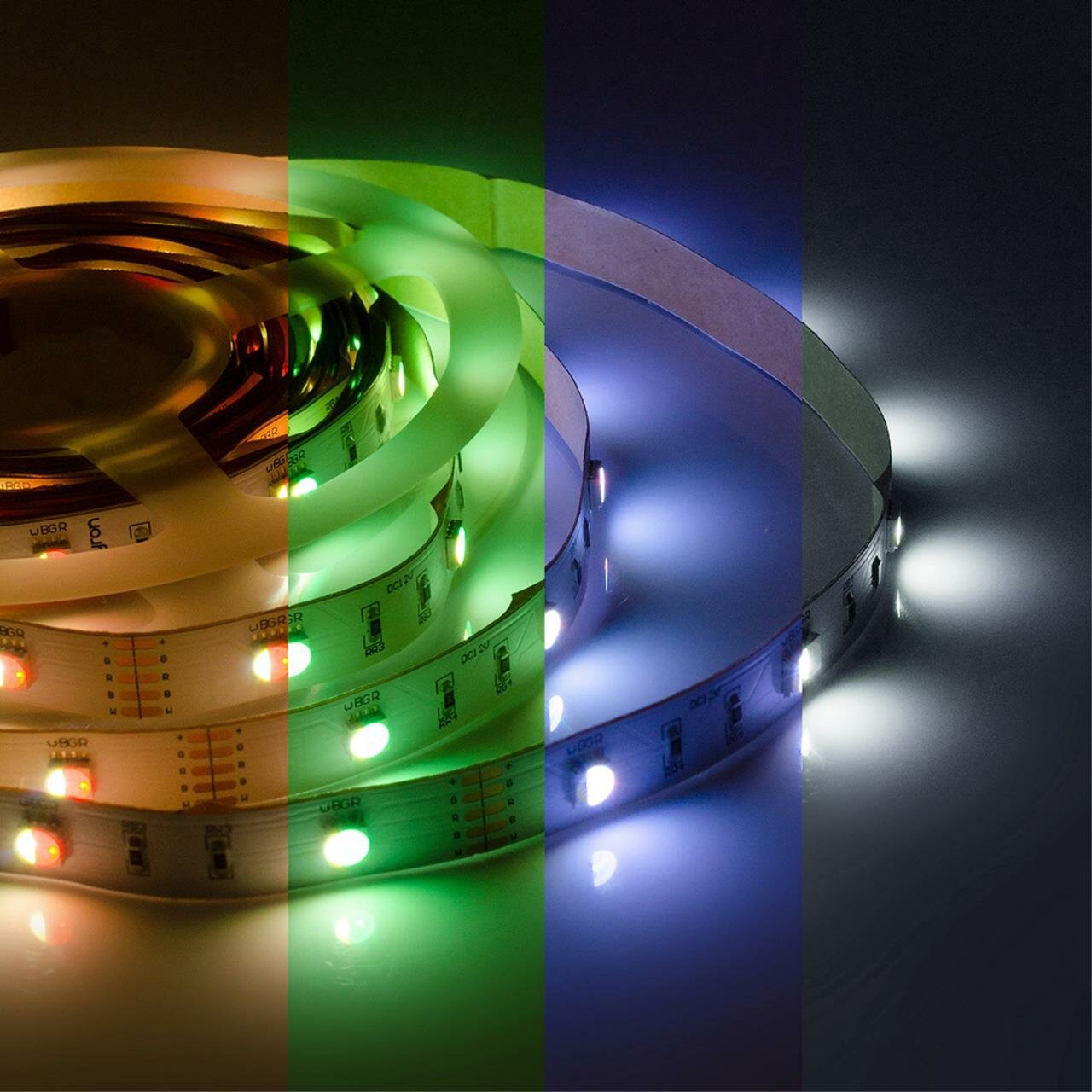 100BL Светодиодная лента 12В, 7,2Вт м, smd5050, 30д м, IP20, 360Лм м, ширина подложки 10мм, 5м,