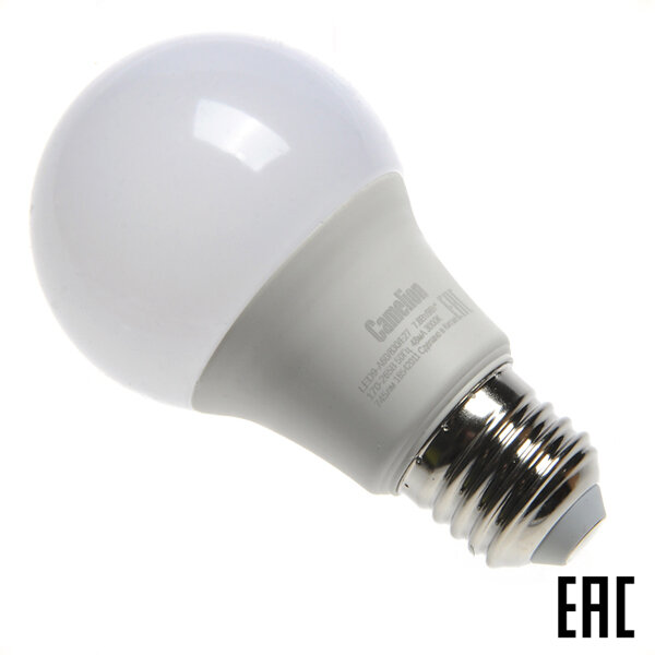 Лампа 9Вт LED9-A60/830/E27 220В 745Лм 3000К светодиодная груша тёплый белый свет (Camelion) (5 шт. в комплекте)