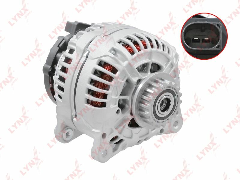 LYNXauto Генератор (150 A, с муфтой свободного хода) VW Multivan V 2.5 TDI 03-09/ Touareg 7L 2.5 R5 TDI 03-10/ Transporter V 2.5 TDI 03-09
