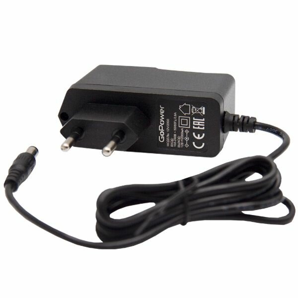 Сетевой адаптер (AC-DC) 12V 2.0A 24W 00-00018644 черный корпус GoPower