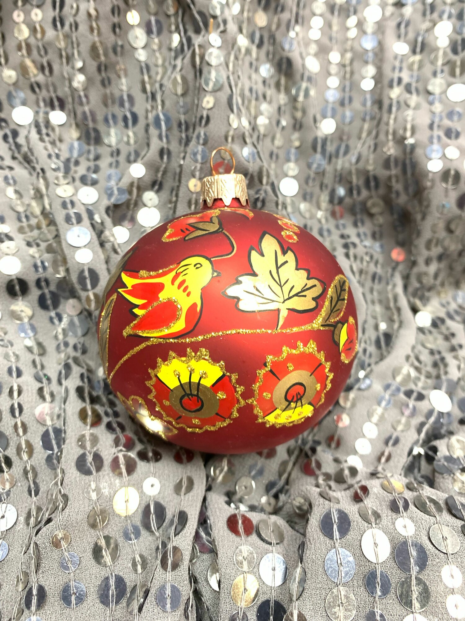 Елочная игрушка Птичка на ветке