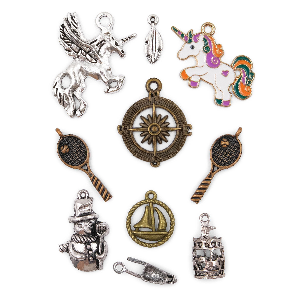 Подвески для рукоделия набор №1, металлические, 10 шт, Astra&Craft