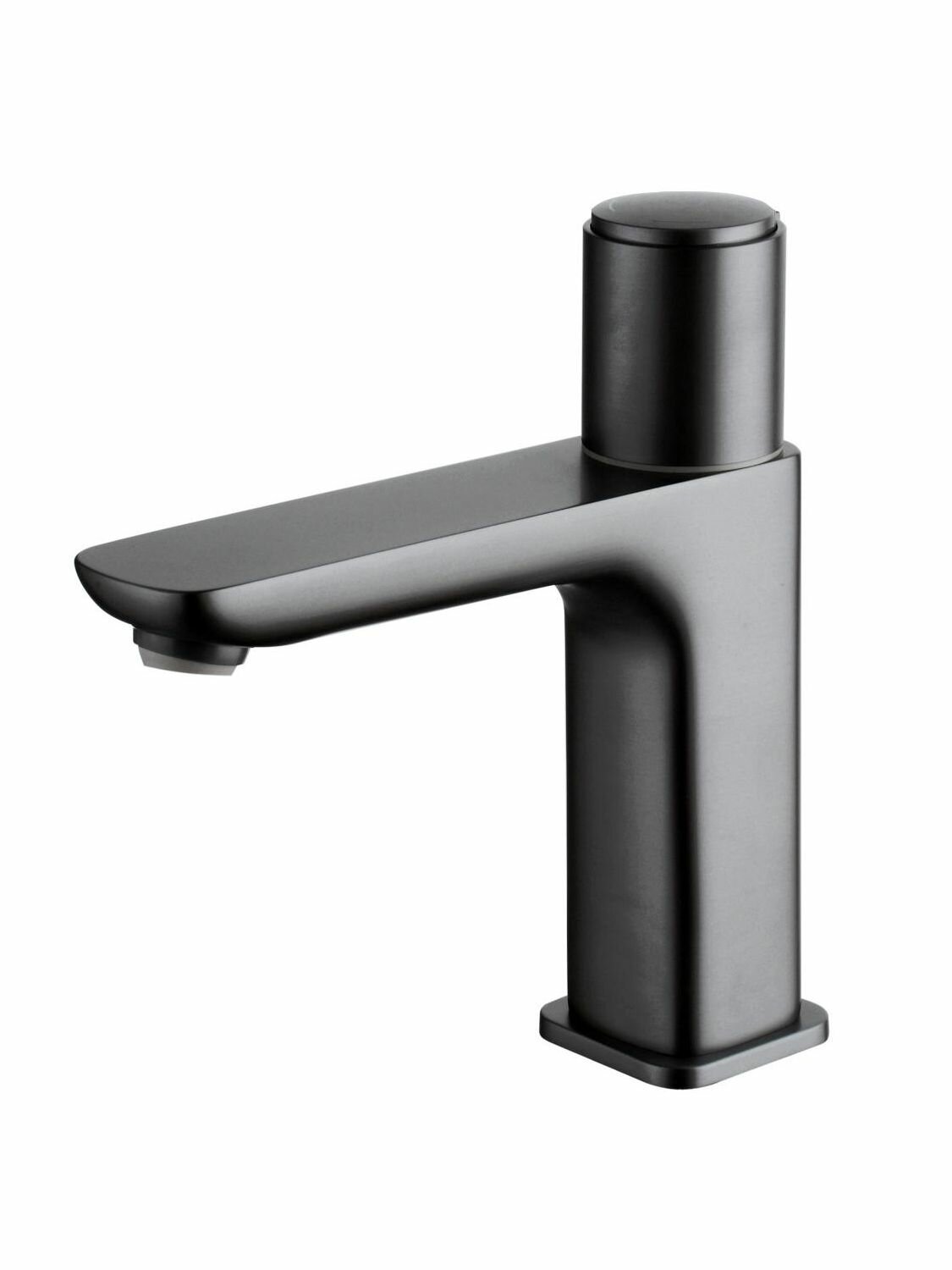 Смеситель для раковины (умывальника) IDDIS Slide SLIGMBTi01 поворотно-нажимной, графит