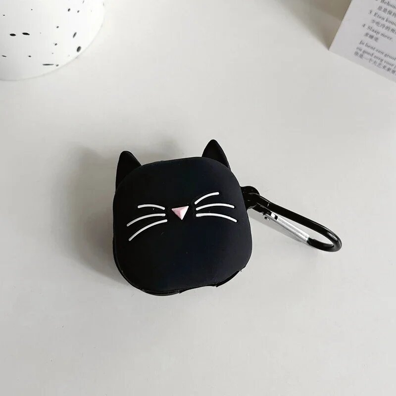 Чехол для наушников Samsung Galaxy FE с милым котом For Galaxy Buds Live, Black Cat