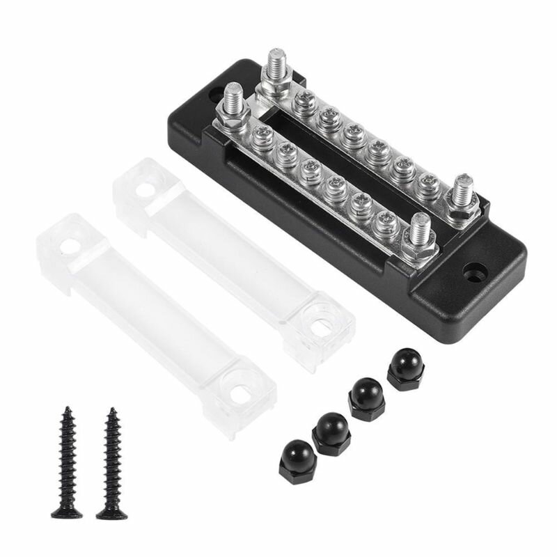 Блок распределения питания, шина с крышкой, 12 48 В, 150 А, морская, автомобильная и солнечная проводка.