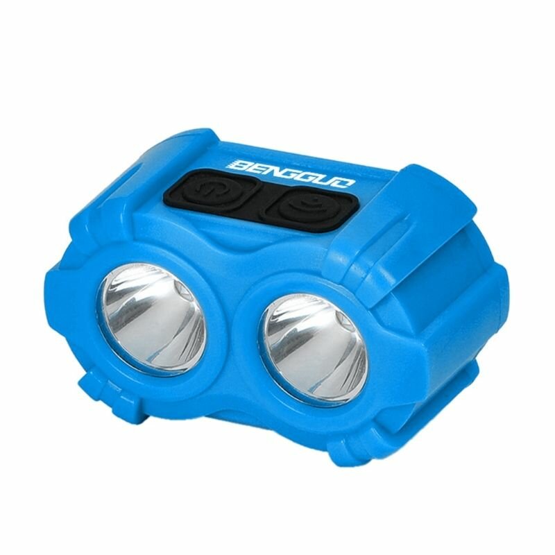 Велосипедный рожок фара, синий, двойные лампы