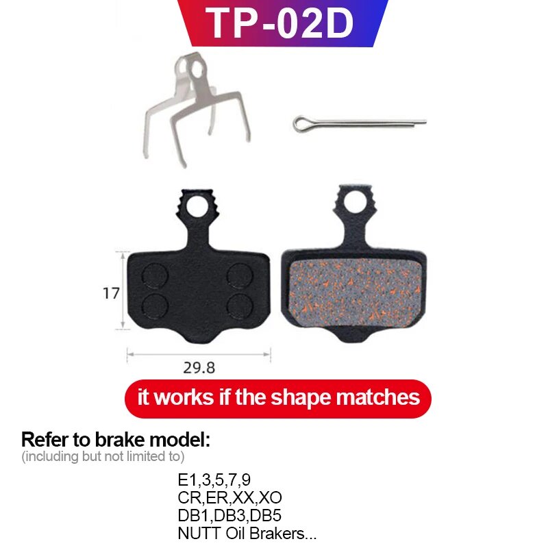 Гидравлические тормозные колодки для MTB SHIMANO SRAM AVID HAYES Magura ZOOM Черный, TP-02D