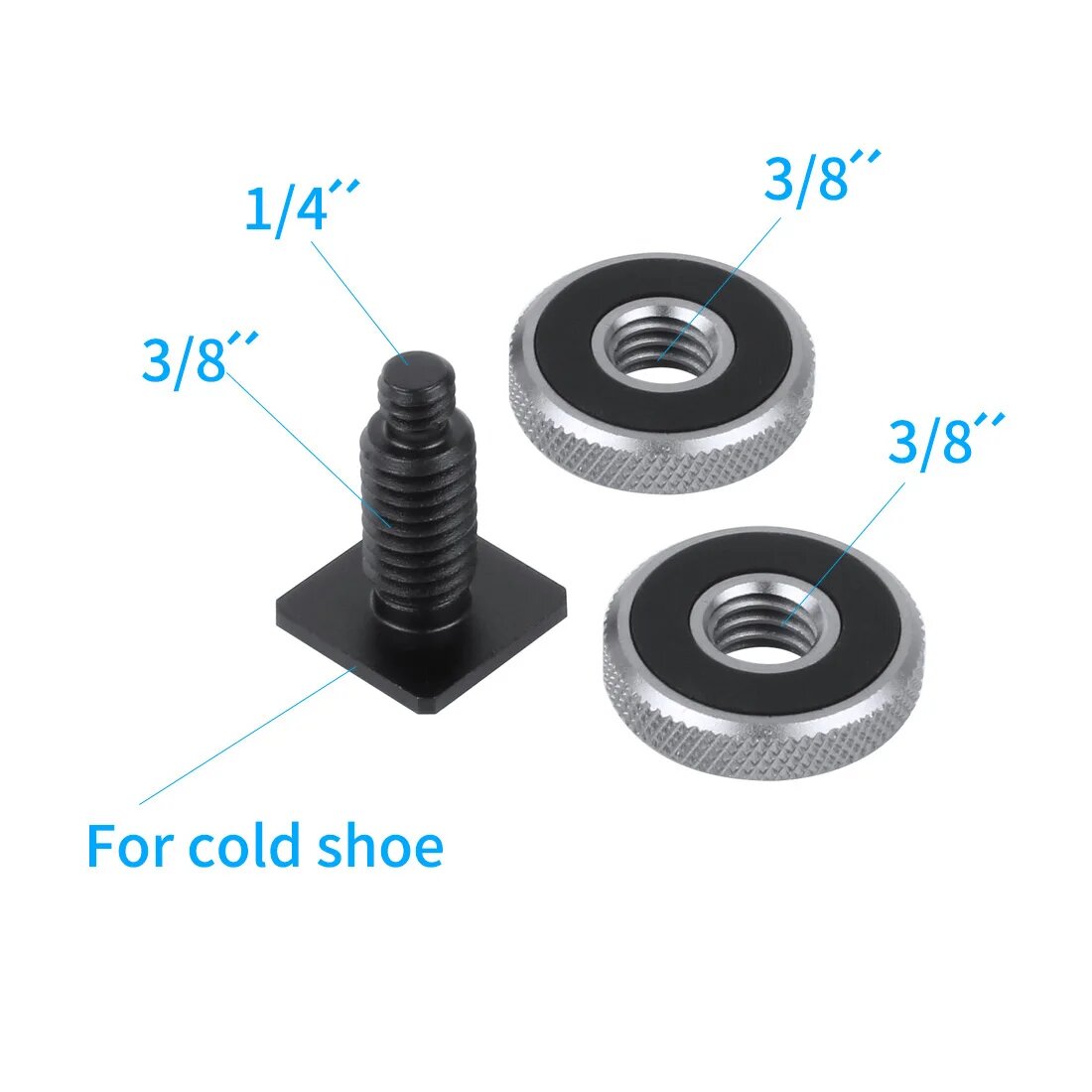 Адаптер FEICHAO черный 1/4" - 3/8" для вспышки