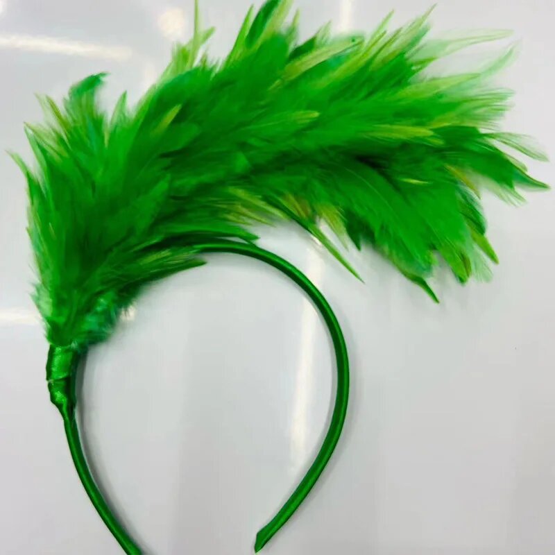 Женская повязка на голову с перьями, стиль Гэтсби Зеленый, 49