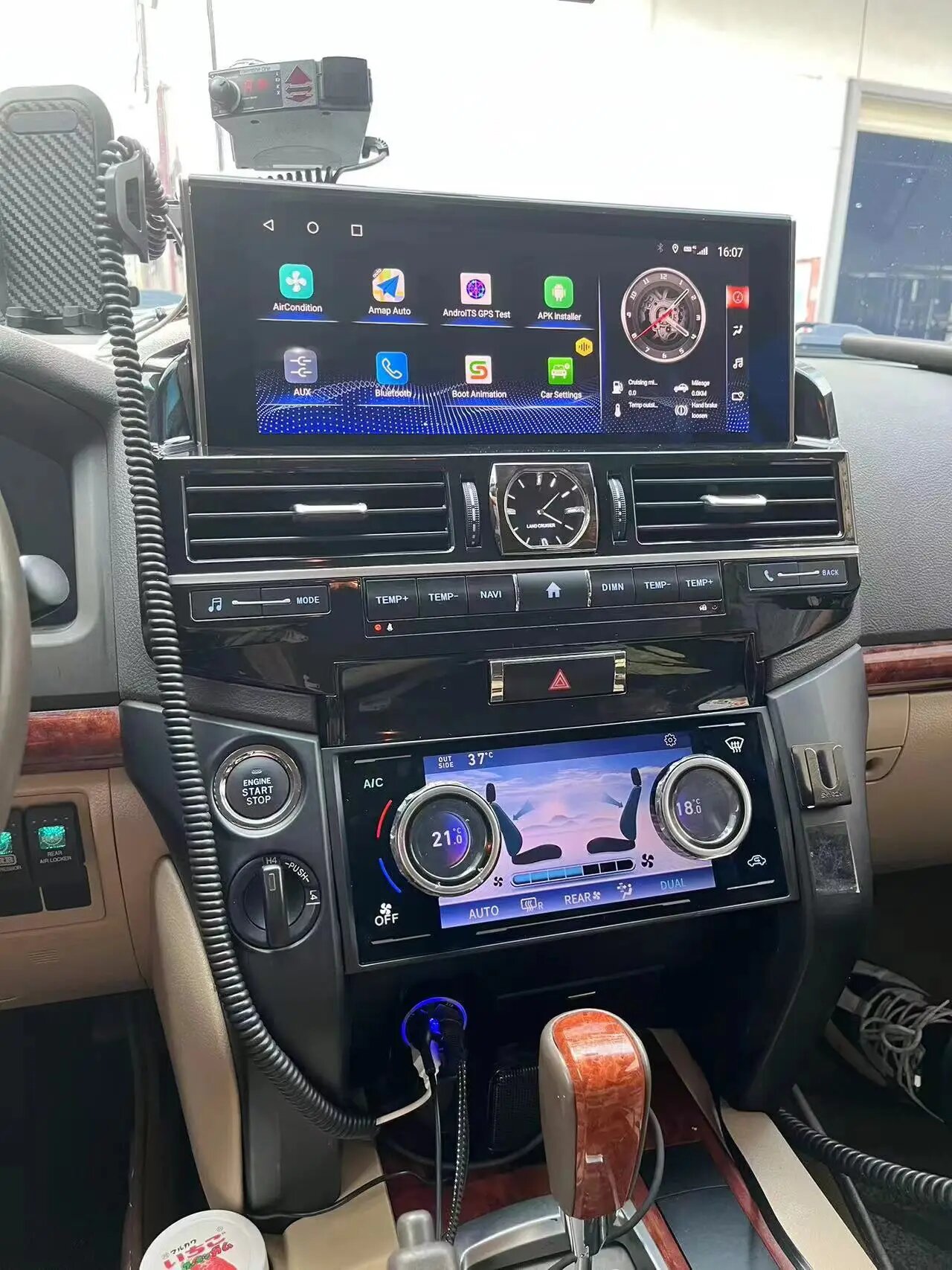 Автомобильный радиоприемник 12,3 дюйма для Toyota Land Cruiser 200 LC200 2008-2015, автомобильный мультимедийный стереопроигрыватель с GPS-навигацией и экраном Carplay AC Panel