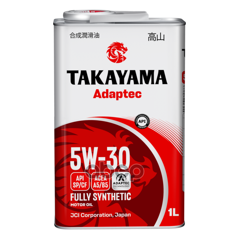 TAKAYAMA Масло моторное TAKAYAMA Adaptec A5/B5 5W30 синт.1л