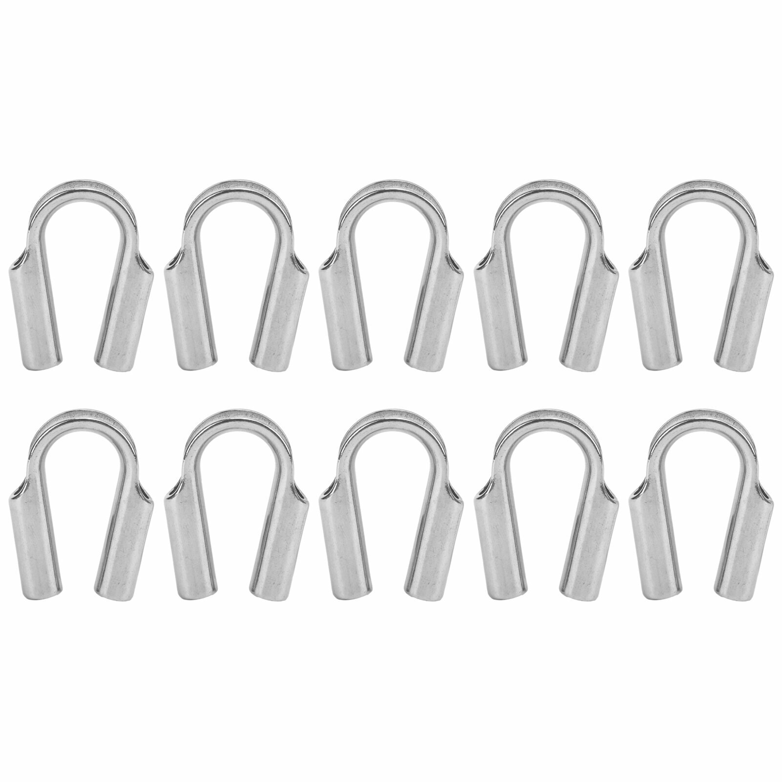 10 шт. трубчатый наперсток из нержавеющей стали 304, веревка для лебедки, стальная проволока, защитные аксессуары для лодок M6