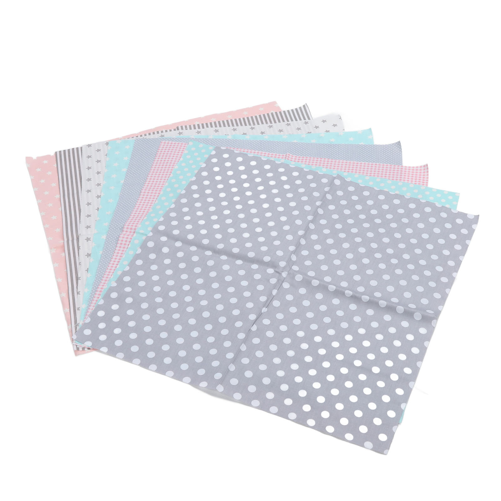 8 шт. мягкой, дышащей, приятной на ощупь хлопковой ткани для квилтинга, для шитья и рукоделия, 50x50 см, розово-серый цвет.