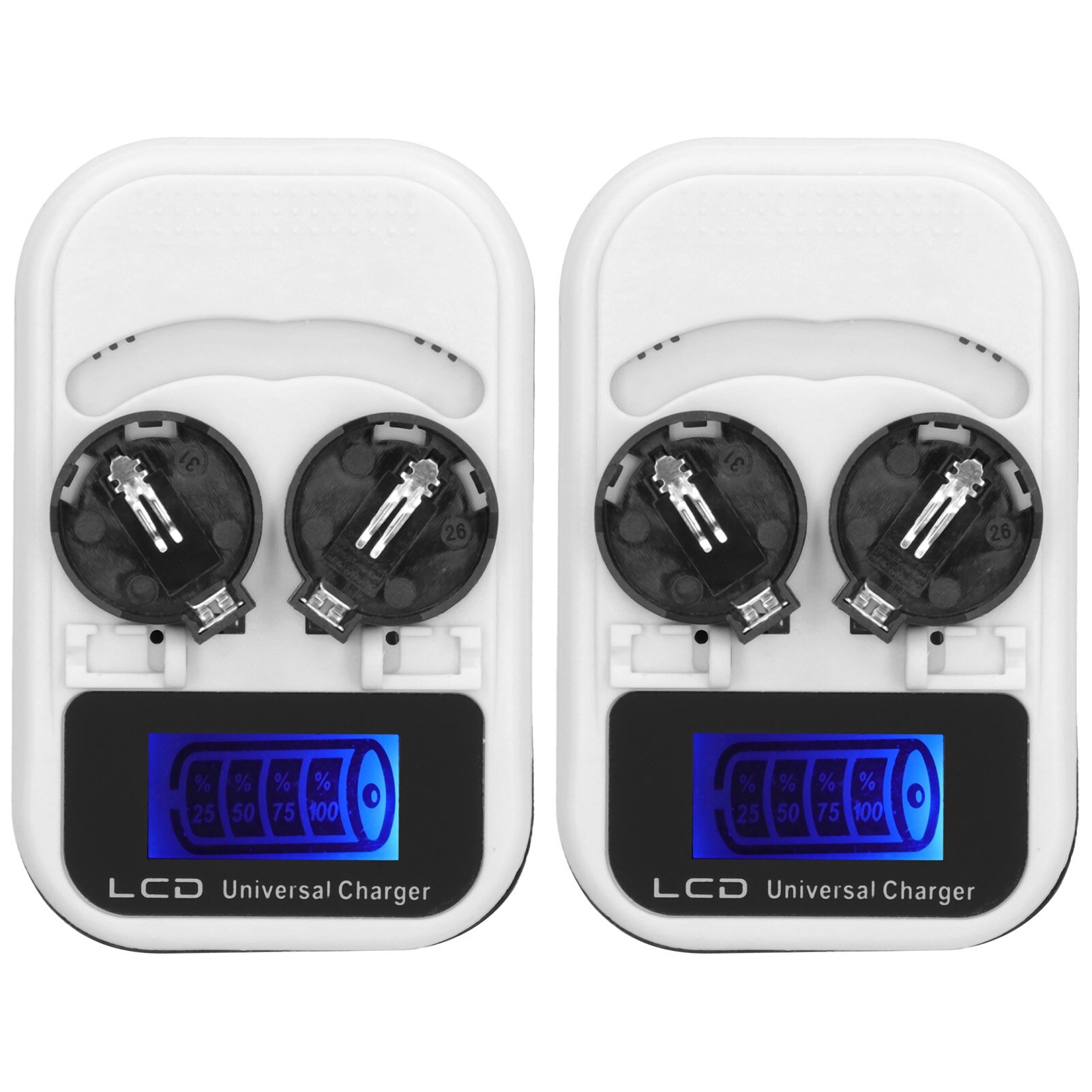 2PCS ЖК -кнопка зарядное устройство для LIR2016 LIR2025 LIR2032 ML2016 ML2025 ML2032