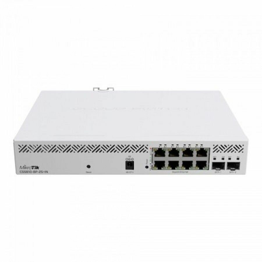Mikrotik Сетевое оборудование CSS610 - 8P - 2S+IN PoE - коммутатор, 8х 1G RJ45, 2х SFP+, раздача PoE 140 Вт, SwitchOS Lite