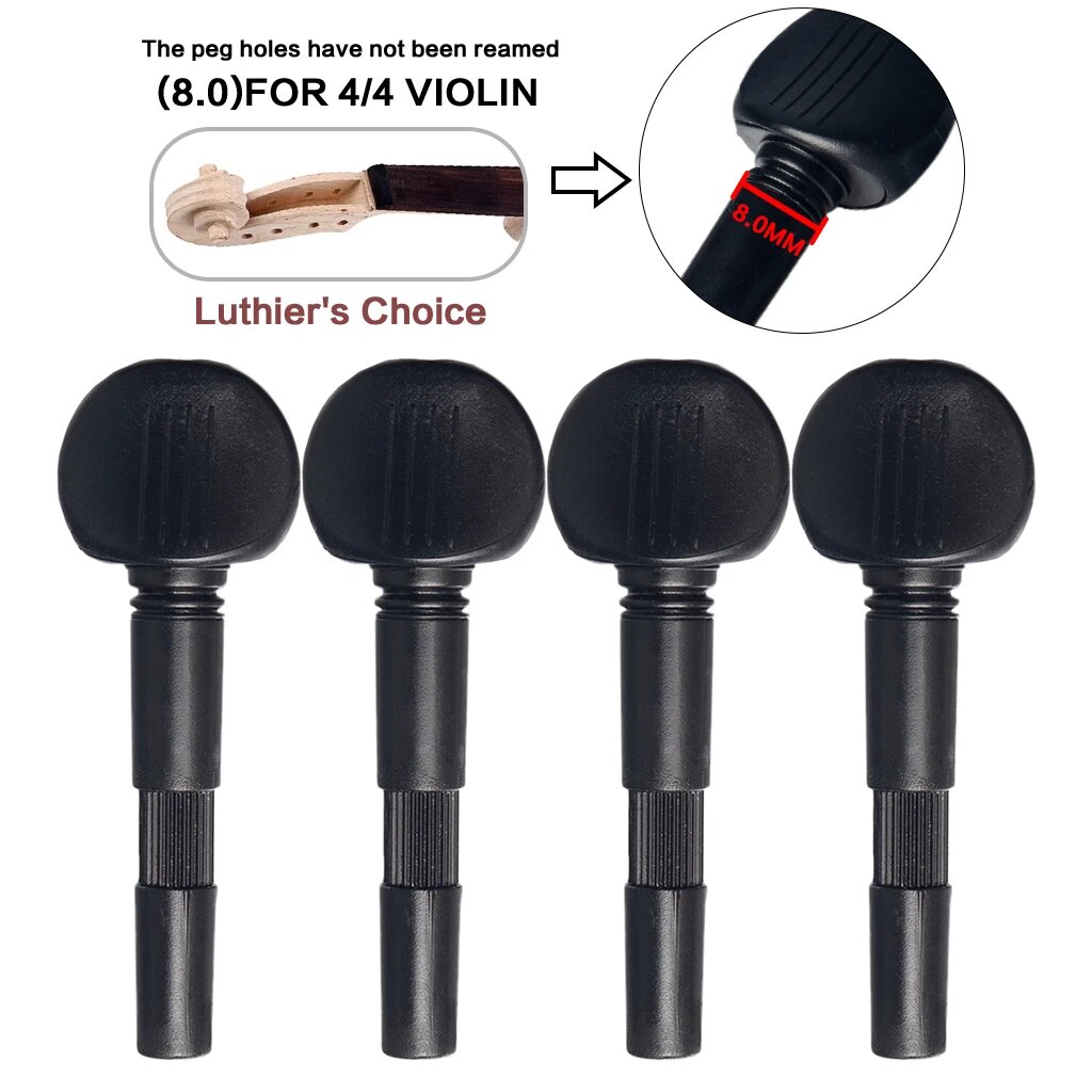 BOWORK Механические колки для скрипки 4/4 3/4 4PCS 8.0MM Luthiers