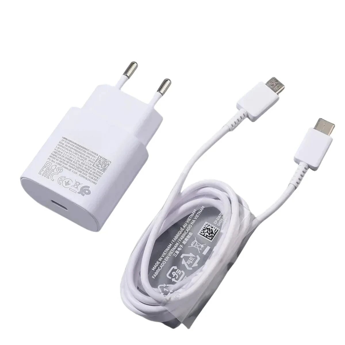 Зарядное устройство Samsung 25W EU, кабель Type-C, White Set