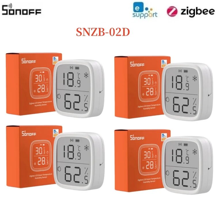 SONOFF SNZB-02D датчик температуры и влажности SNZB-02D(4PCS)
