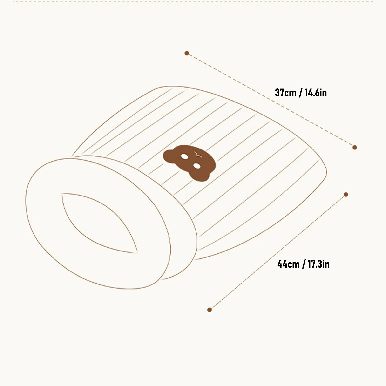 Спальный мешок для кошек, мягкий, теплый, уютный, повышенного комфорта, складной, закрытый, для кошек и собак, кровать для дома, путешествий, светло-коричневый, M