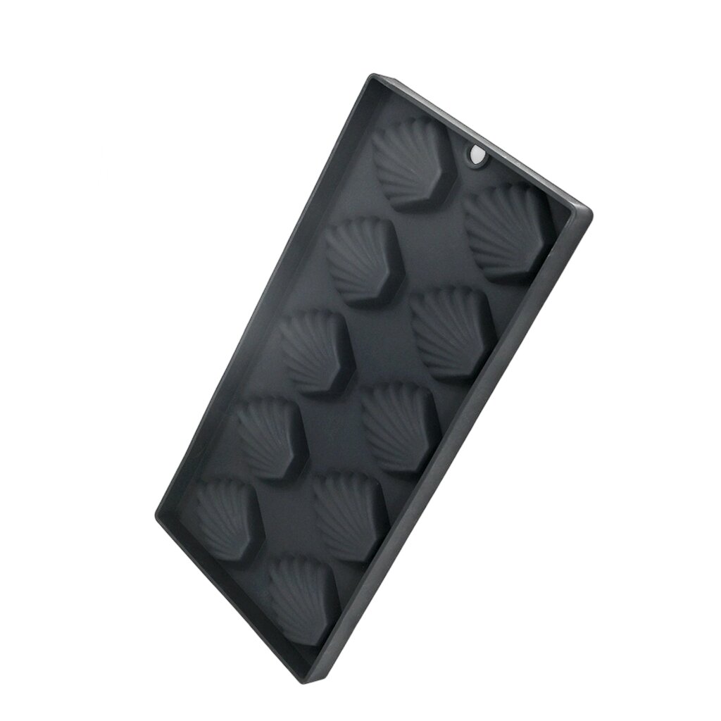 10 формочек для мусса "Мадлен" в виде ракушки-черный