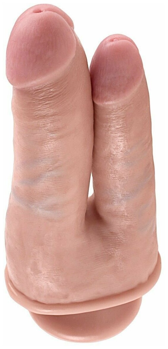 Фаллоимитатор для двойного проникновения DOUBLE PENETRATOR на присоске - 20,9 см.