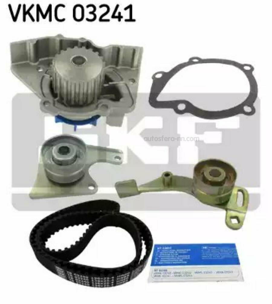 SKF VKMC03241 Комплект ГРМ с водяным насосом Peugeot. Citroen 1.8D-1.9D/TD XUD7/9 Z=136 94>