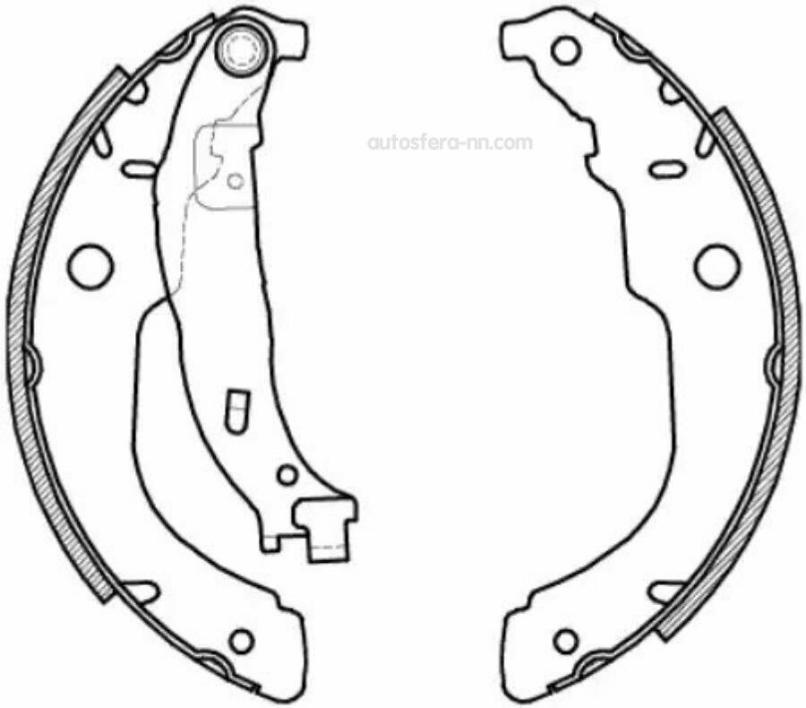 REMSA 421200 Колодки тормозные барабанные комплект 4 шт