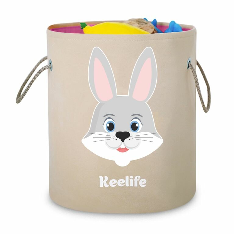 Корзина для игрушек кролик розовый KEELIFE
