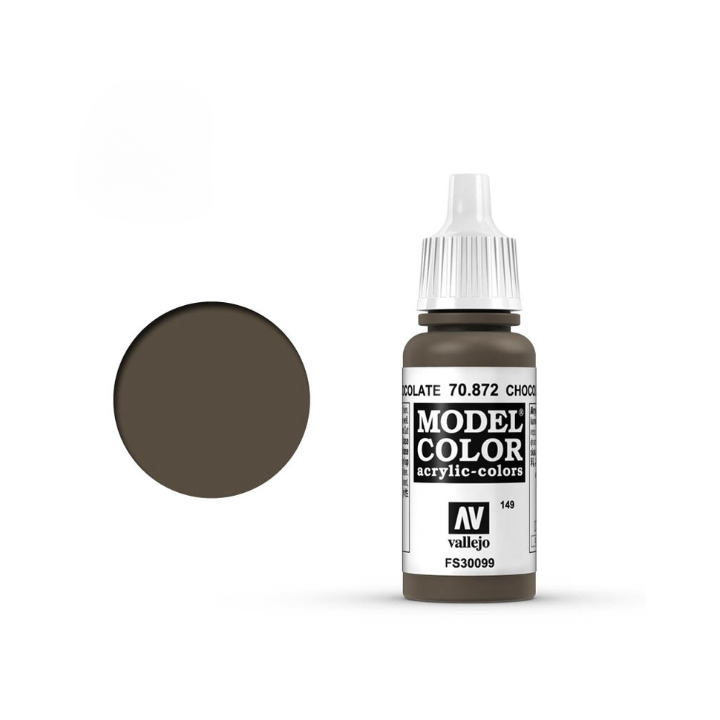 Аксессуар для Warhammer Vallejo Краска Model Color Шоколадный коричневый 872 (Model Color: Chocolate Brown 70.872)