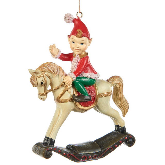 Елочная игрушка Эльф Льюэлин - Помощник Санты 13 см, подвеска, Goodwill, D45000