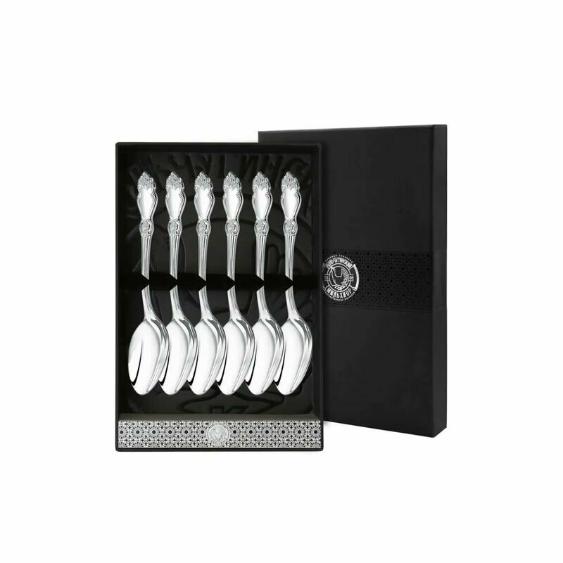 Кольчугинский мельхиор Набор чайных ложек "Серебряная роза" 6 предметов (КМ0950601)