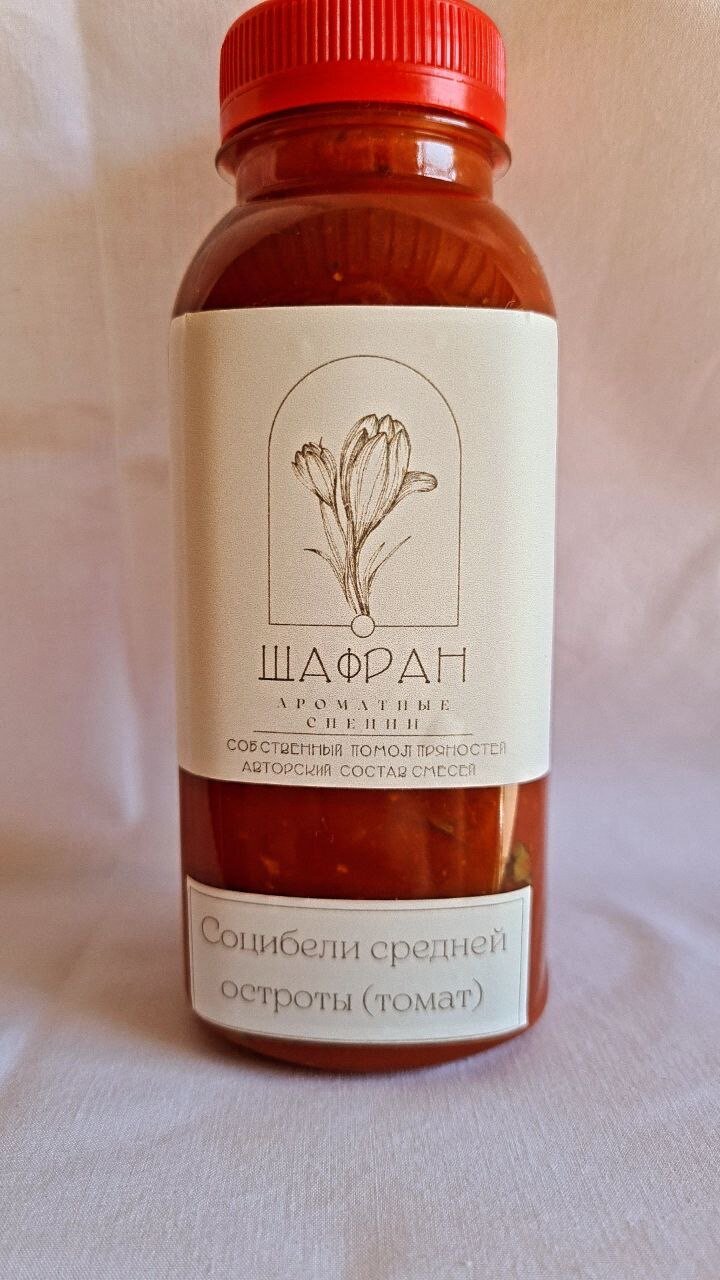 Сацебели средней остроты, томатный соус к мясу, объем бутылки 250мл