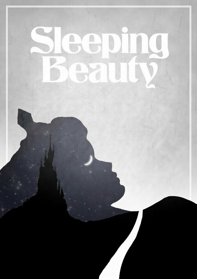 Плакат, постер Sleeping Beauty/Спящая красавица на холсте, размер 42х60см