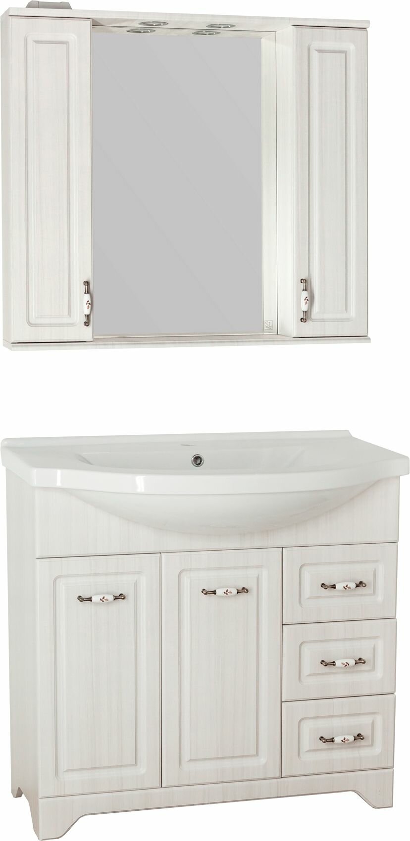 Мебель для ванной Style Line Олеандр-2 90 Люкс рельеф пастель