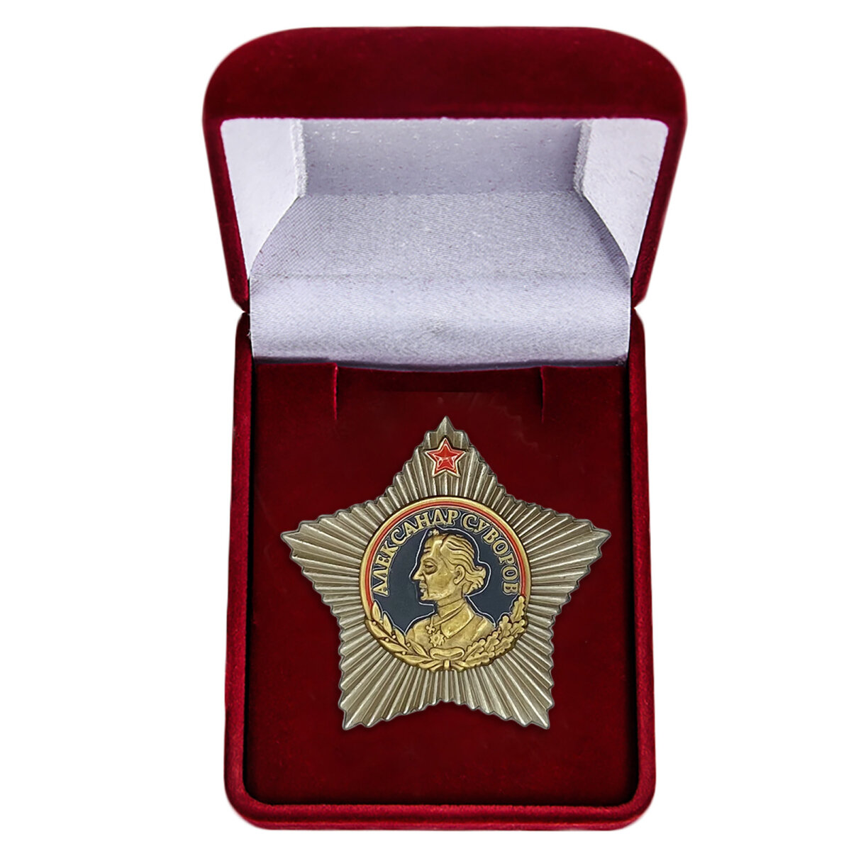 Муляж Орден Суворова I степени в бархатистом футляре