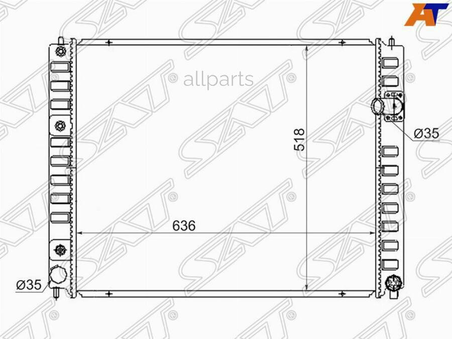SAT NS0009-EX35 Радиатор Infiniti FX35 08-12 / EX25 11-13