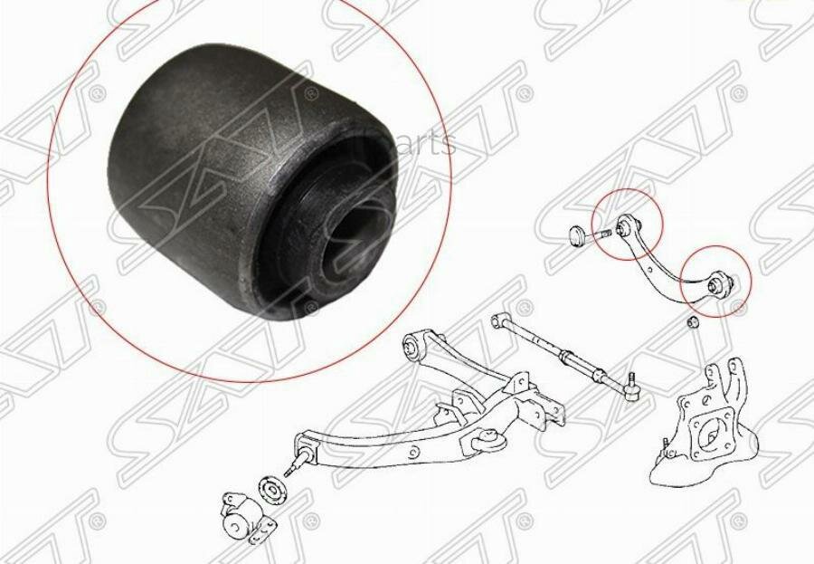 SAT ST-48770-21011B Сайлентблок рычага Toyota Allion (T240, T260) 01-21 / Avensis 03-18