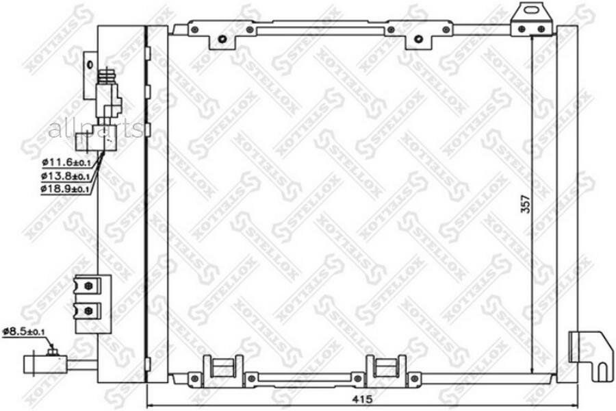 STELLOX 1045058SX радиатор кондиционера!\ Opel Astra G 1.7TD 98>