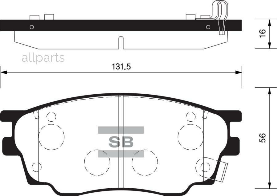 SANGSIN BRAKE SP2027 Колодки тормозные, передние