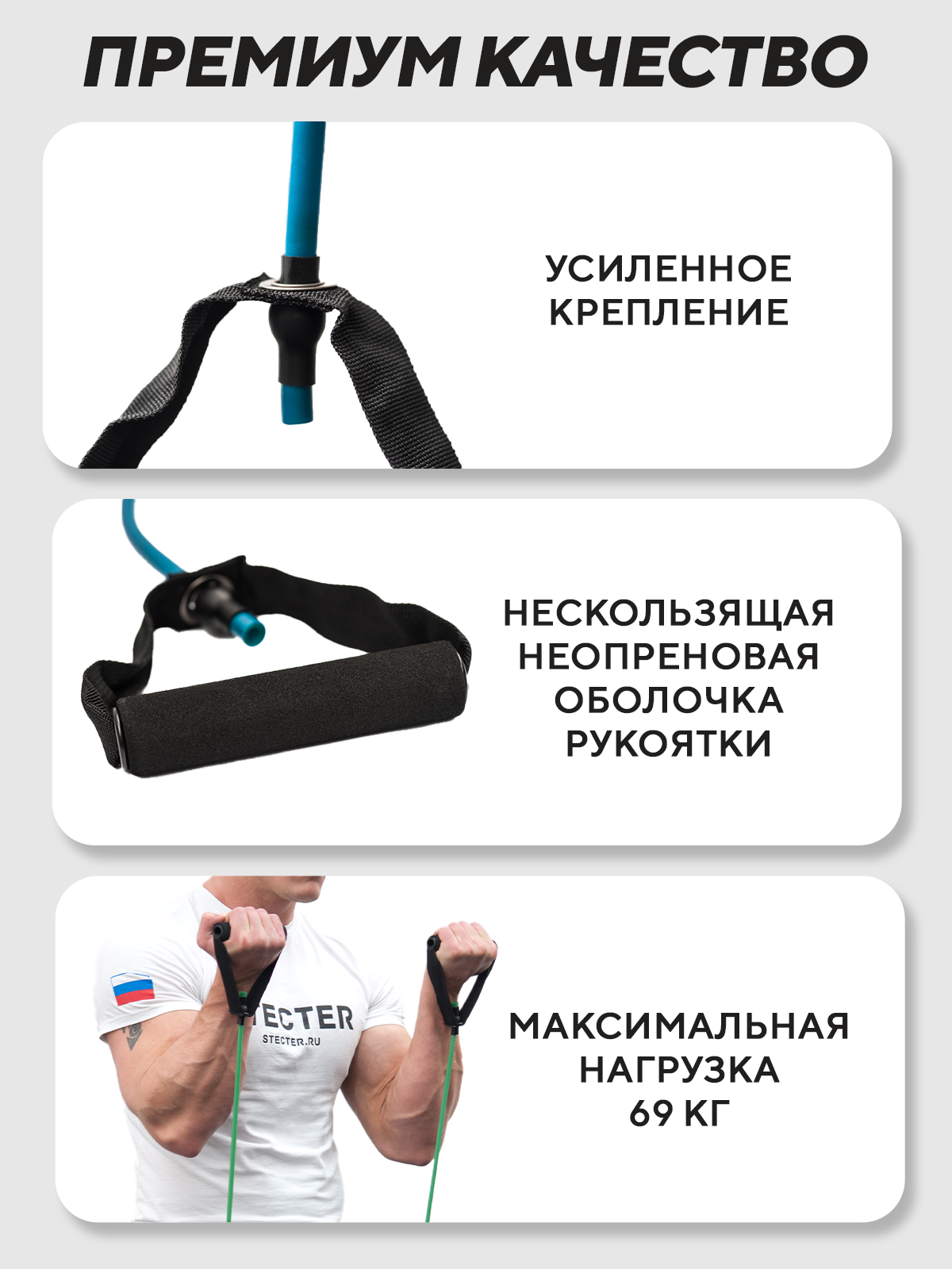 Набор резиновых эспандеров STECTER KIT — фото 1