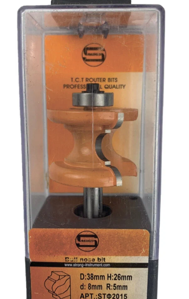 Фреза по дереву кромочная полустержневая, 8х38Dх26H R5 мм, Strong СТФ-20150038