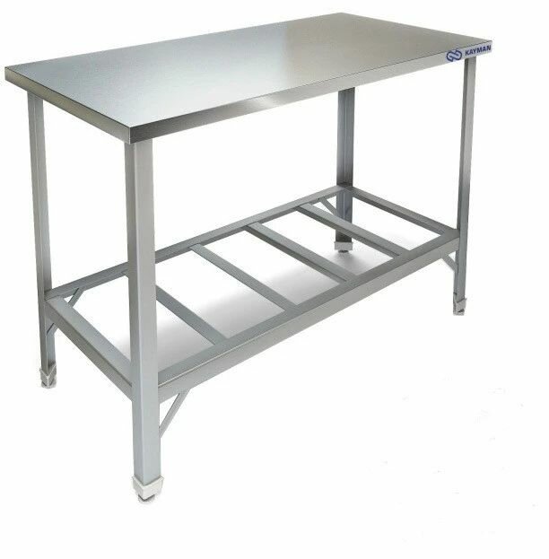 Стол производственный с решеткой Kayman Kayman СЦ-255/1006 нержавейка, 1000*600*850 мм.
