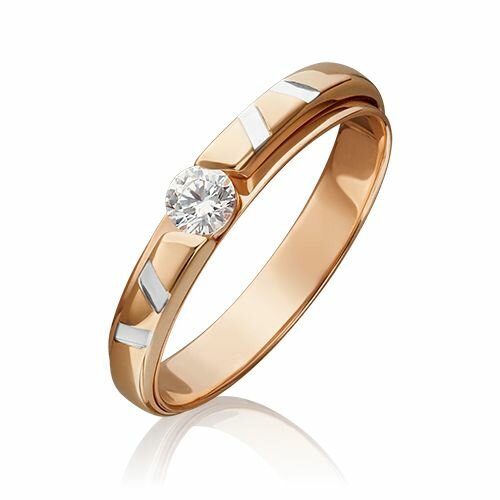 Кольцо PLATINA, красное золото, 585 проба, фианит