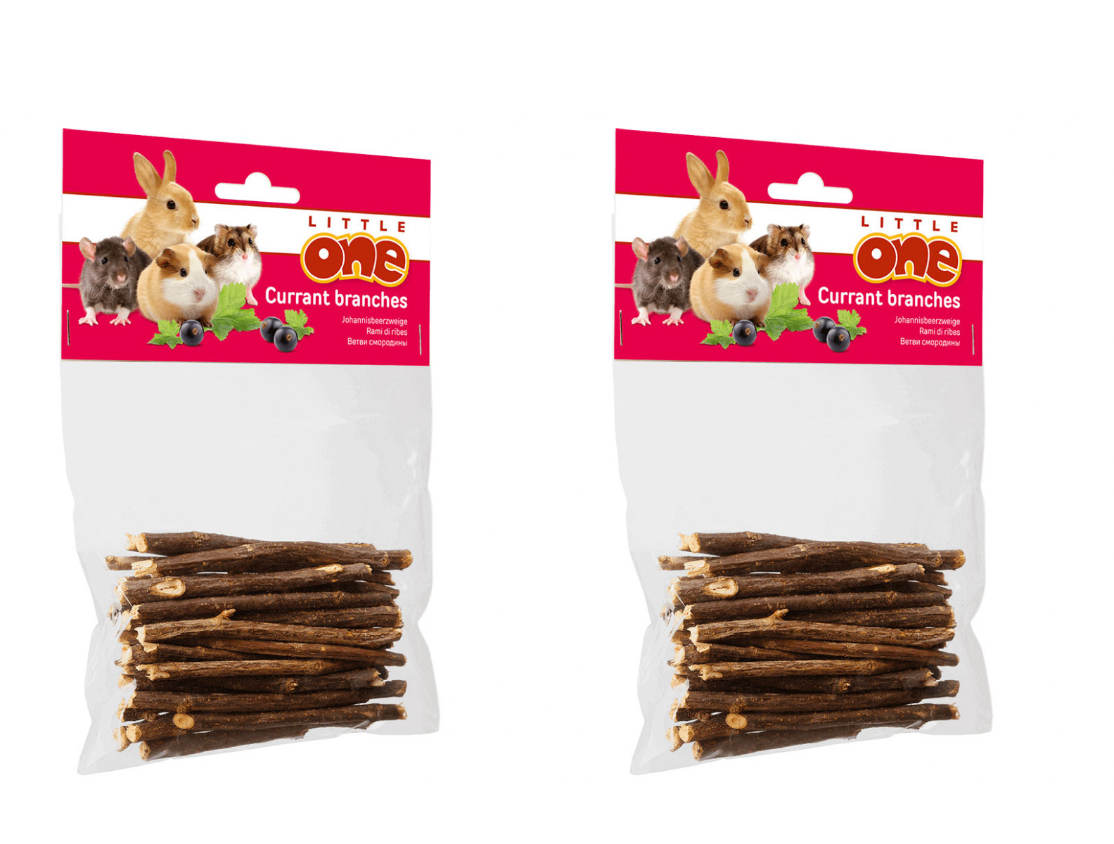 Little One Лакомство для грызунов Ветви смородины 50г (2 штуки)